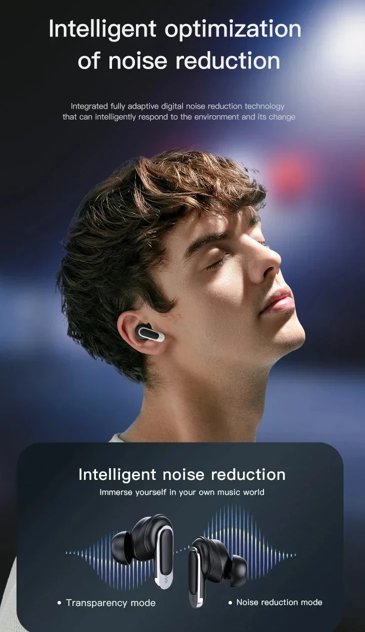 V8 Tour Pro 2 TWS LCD Touch Screen Earphones - ANC Game Buds