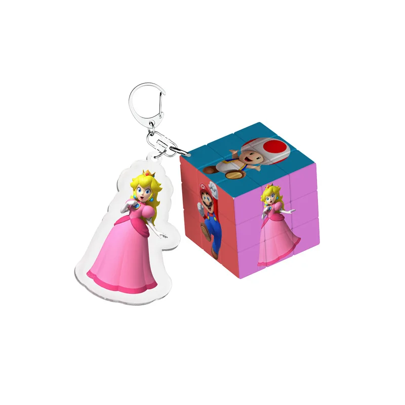 New Creative Magic Cube Cartoons Cute Keychains Pendant Doll Bag Car ...