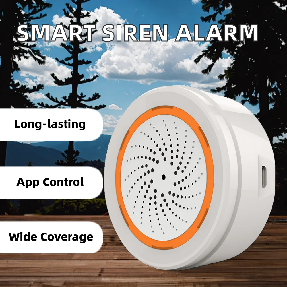 Tuya Smart Zigbee Siren Strobe Alarm Home Security System Indoor Use ...