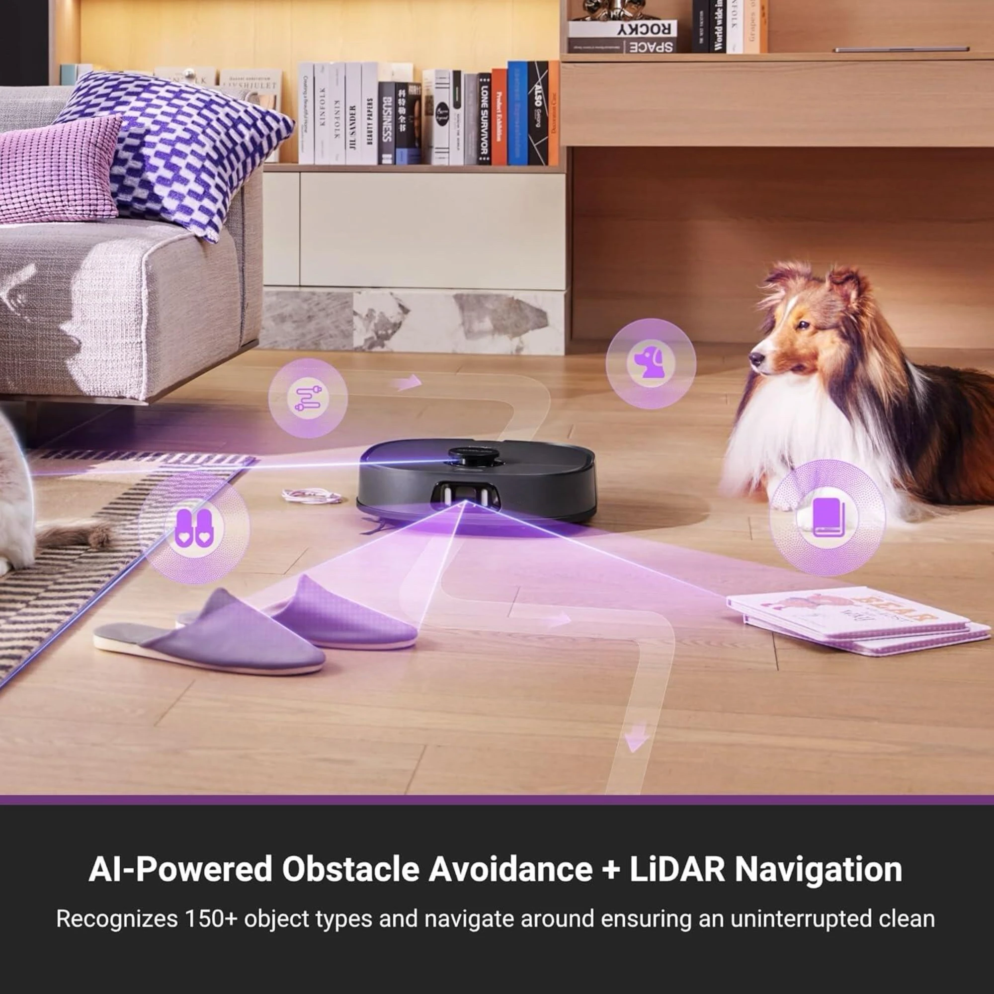 8-in-1 AI Robotic Vacuum Cleaner with Customized Lidar Navigation