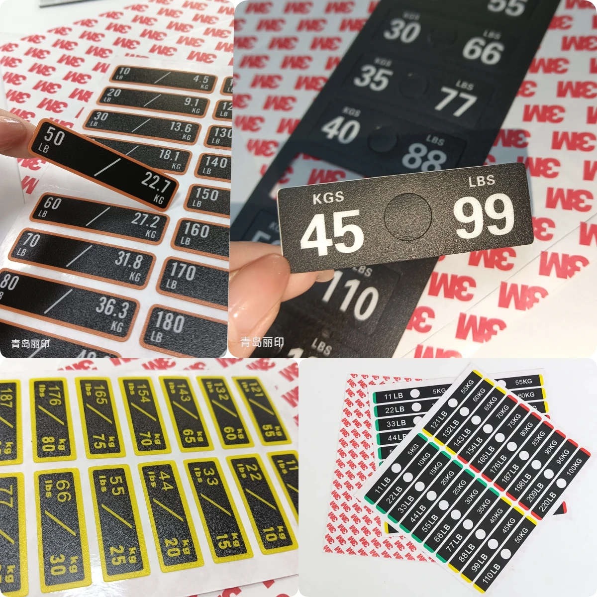 Different Model of Weight Stack Sticker Gym Equipment Paper Sticker ...