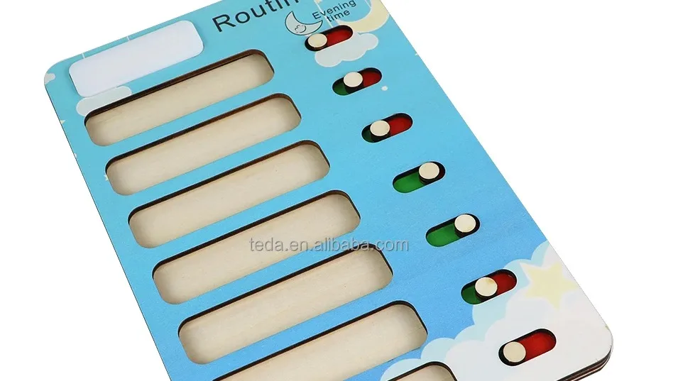 Custom Daily Visual Schedule Laser Cut Sliding Daily Routing Chart ...