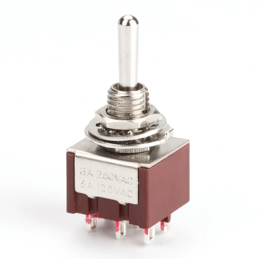 3A 250VAC Toggle Switch ON-ON-ON, 6 Pin Miniature Electrical Switch ...