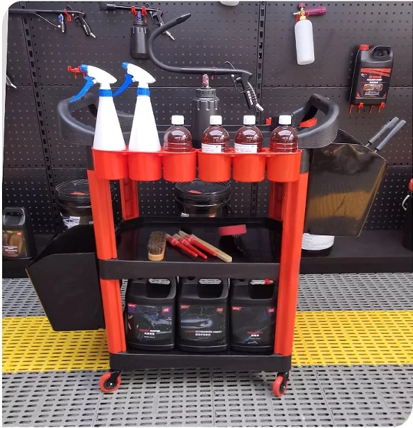 Multi-purpose Trolley For Car Wash And Beauty Salon Three-story Auto ...