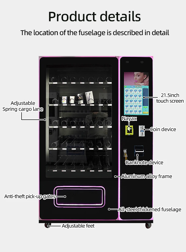 2024 New Design Beauty Vending Machine Combo With Light Bar - Buy ...