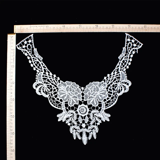 V - Shaped Cotton Crochet Lace Collar Water Soluble Collar Lace ...