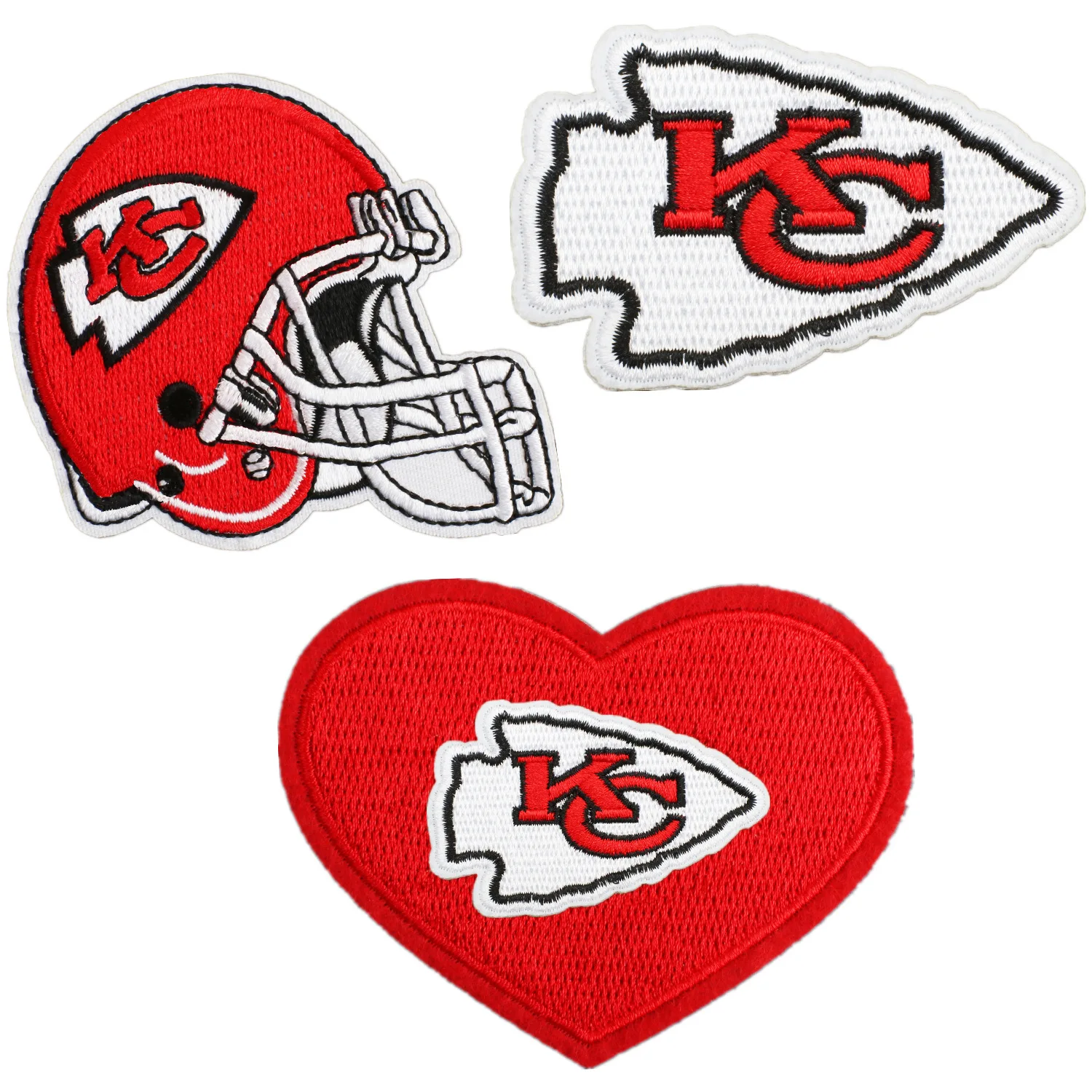 Hot Sale kc Chiefs Patches Embroider Iron on nfl Football Team logo ...