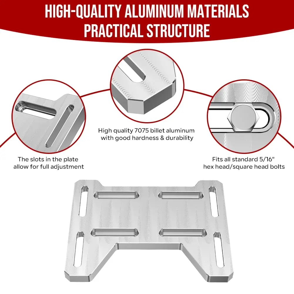 HIAORS Billet Aluminum Adjustable Motor Engine Mount Plate for Predator ...