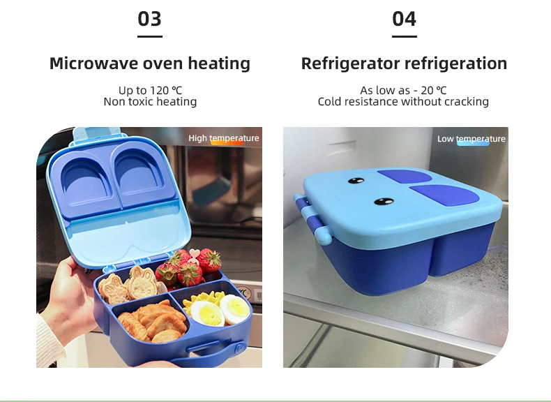 School Children Kids Portable Adjustable Plastic Bento Box Microwave ...