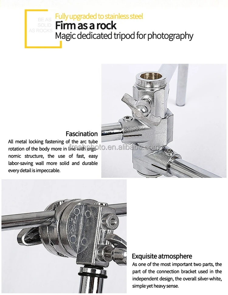 Heavy Duty Light Stand Magic Leg Stainless Steel C Stand 3.3M Floor ...