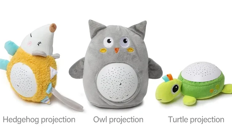 New Design Electronic Baby Plush Musical Night Light Projector Plush ...