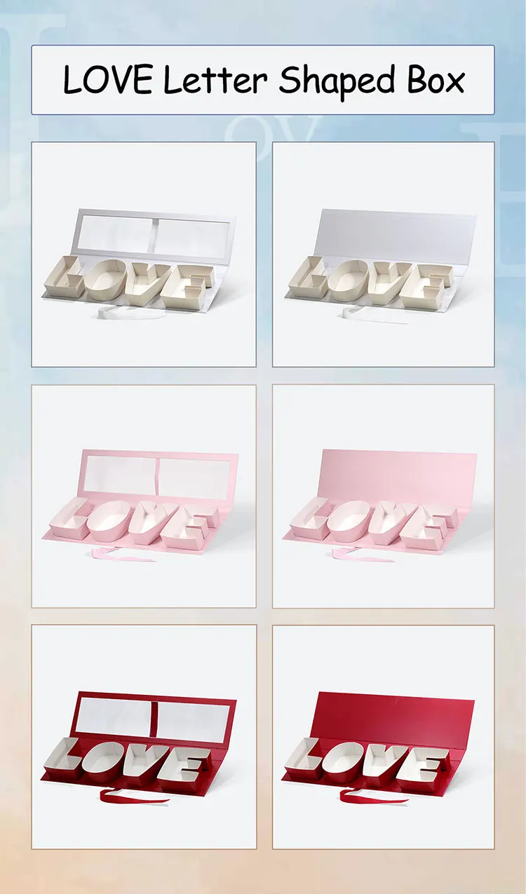 Red Love Fillable Letter Shaped Valentine's Day Present Packaging Gift ...