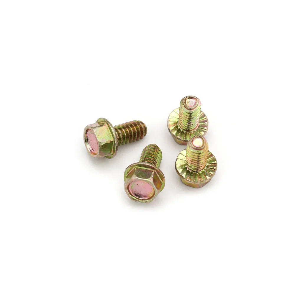 Yellow Galvanizing Hexagonal Head Washer Triangle Tooth Anti-Slip Teeth ...