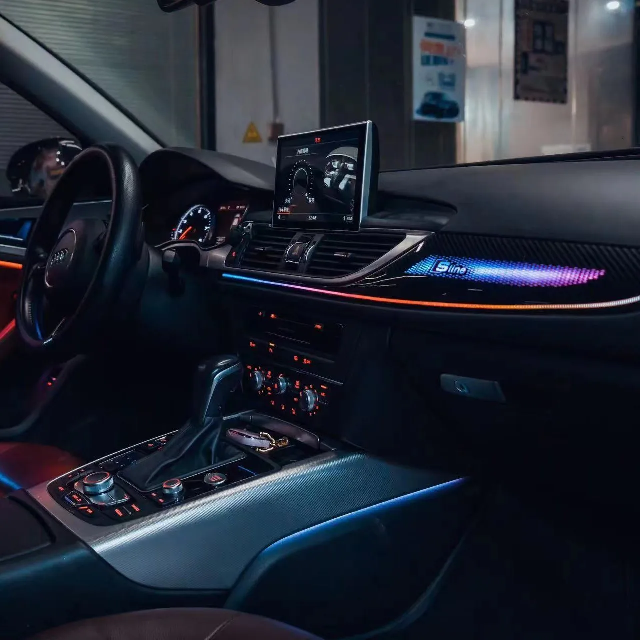 Dynamic Rhythm Effect Ambient Lighting System Automotive Interior ...