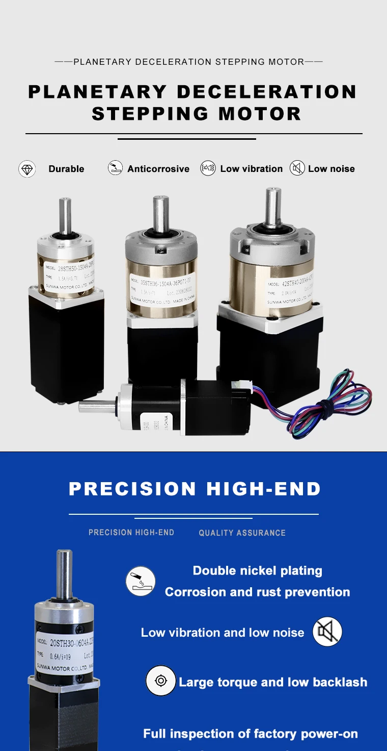 Nema 8 Planetary Gearbox Stepper Motor Low Noise Strong and Durable ...