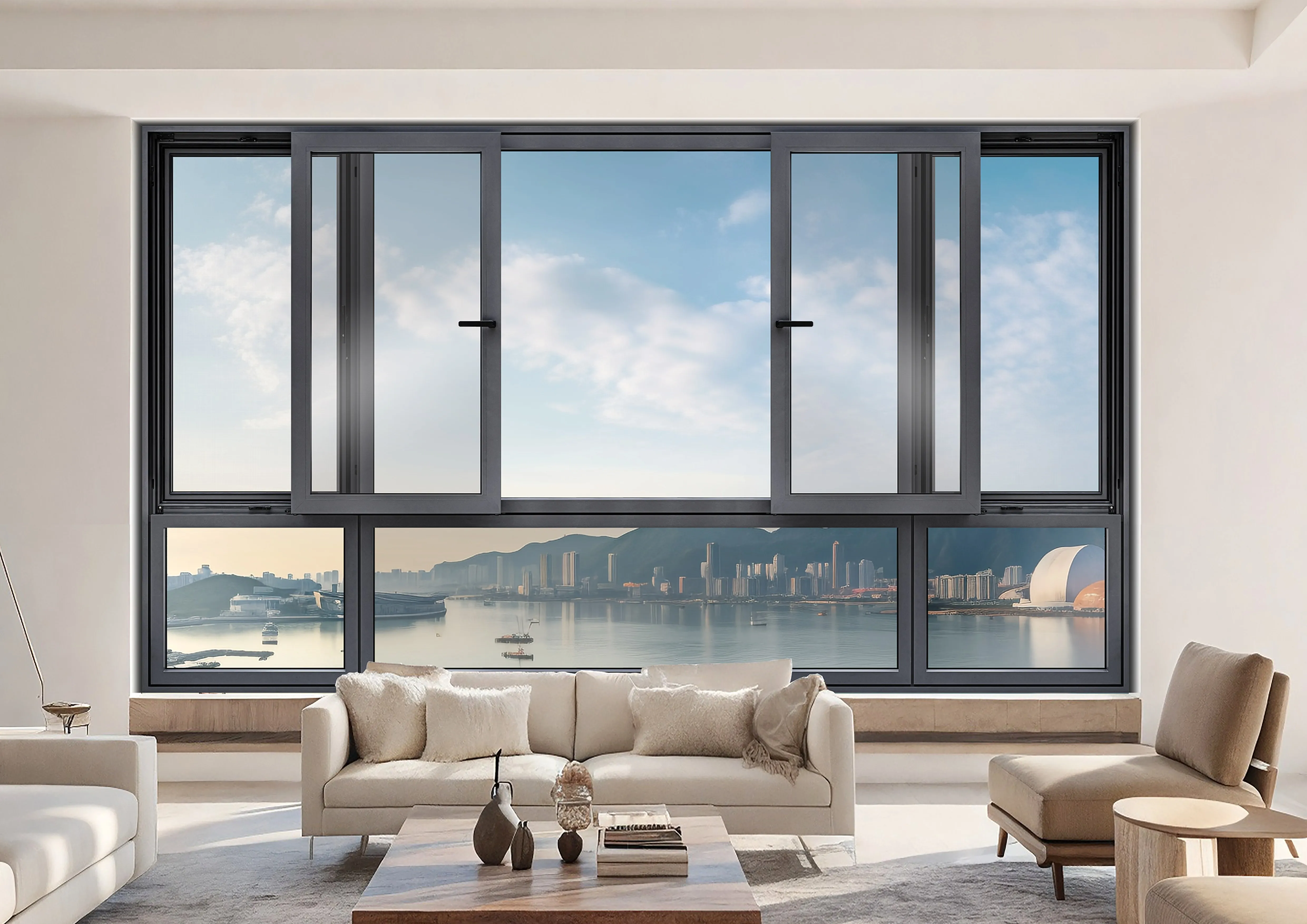 USA NFRC Triple Glazed Sliding Windows with 4SG Glass Aluminum Frame ...