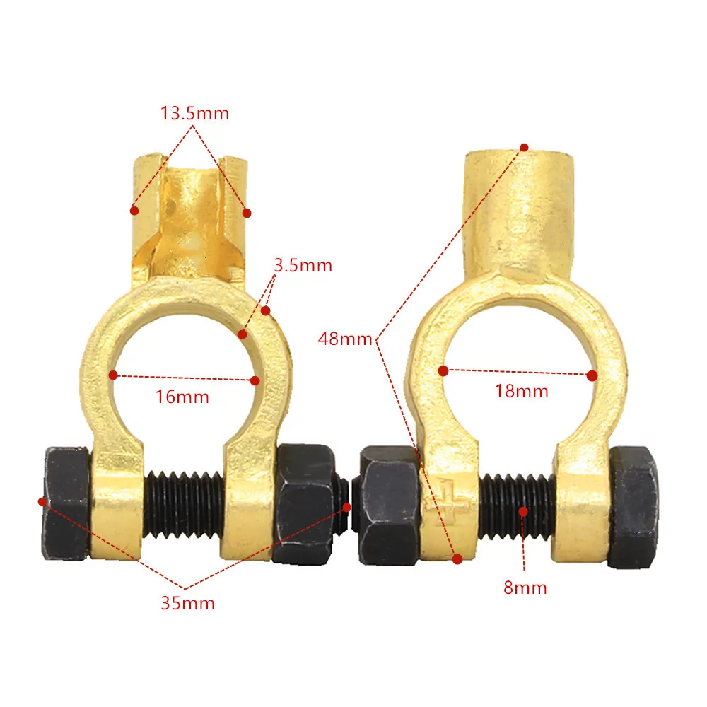 M8 Single Column Battery Terminals Cable Connectors Clamp Battery ...
