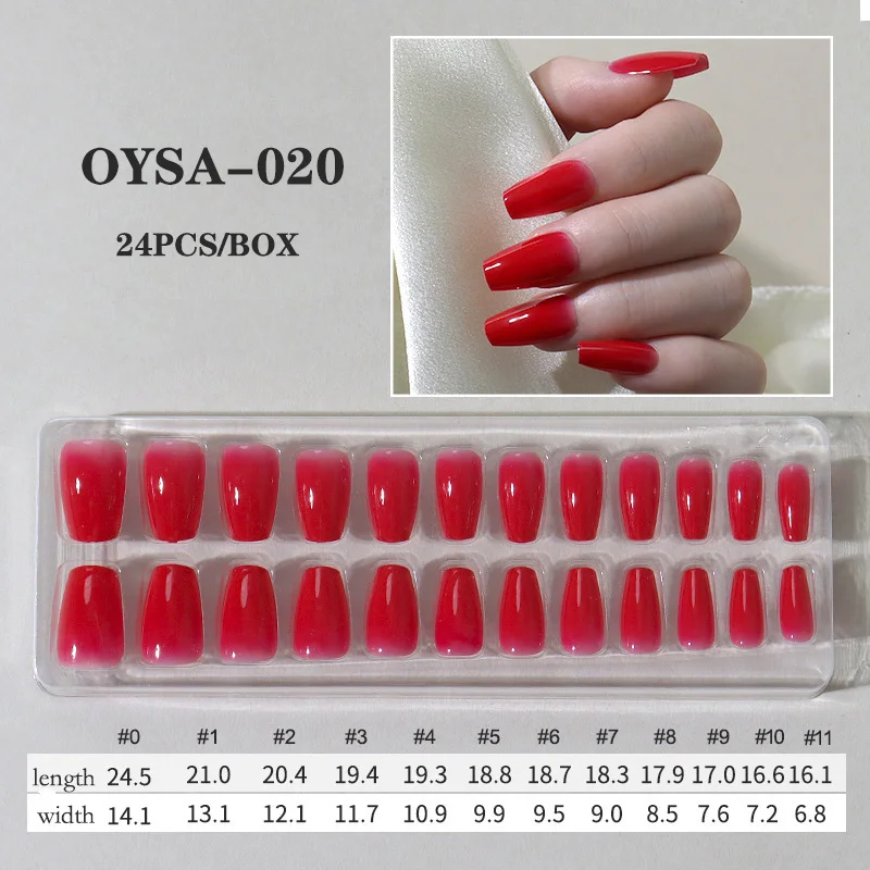 Custom Matte Meat Press on French Nails Tips - 24pcs/box