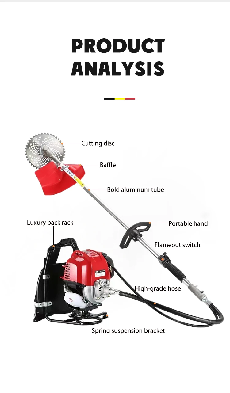 4 Stroke Knapsack Brush Cutter Machine Multifunctional Farm 1kw ...