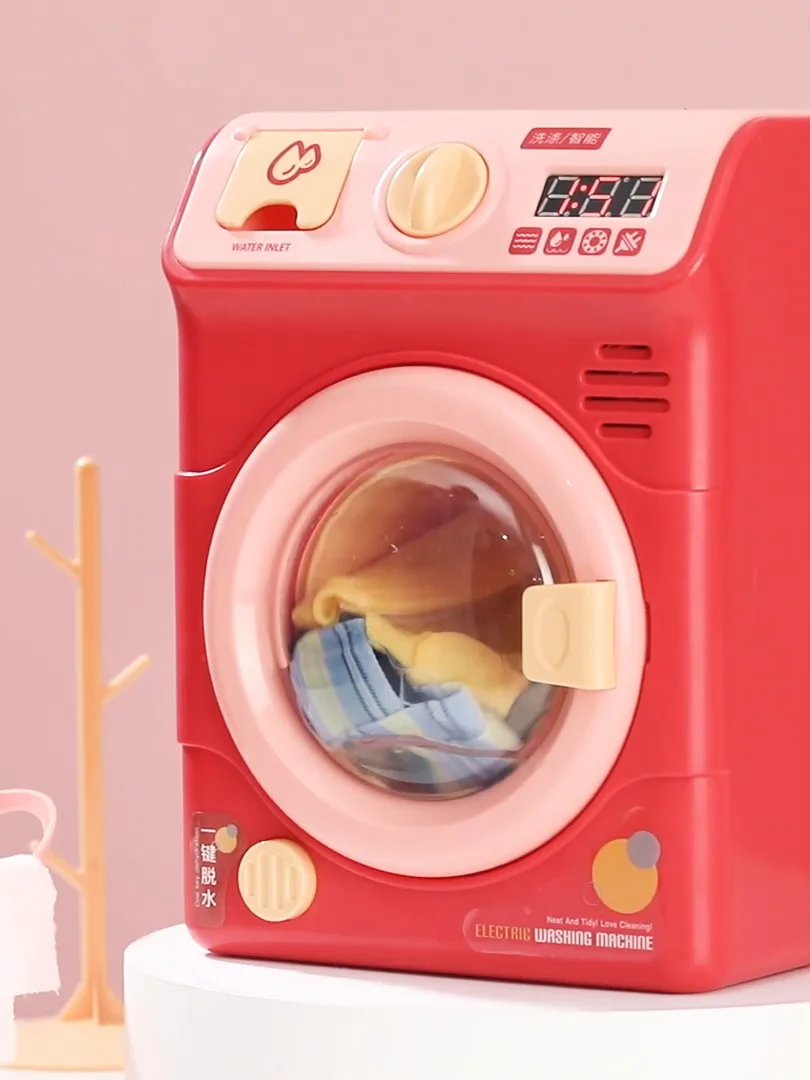 Kids Electric Furniture Washing Machine Pretend Play Cleaning Set Toy ...