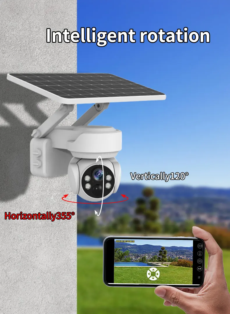 Smart 1080p Solar Panel Powered Camera Home Security Cctv Surveillance ...