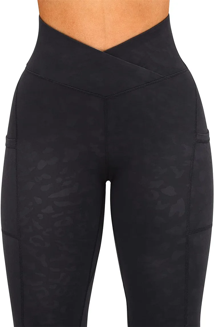 Custom Fitness Clothing Sports Tight Pants V Shaped Cut Waist Camo ...