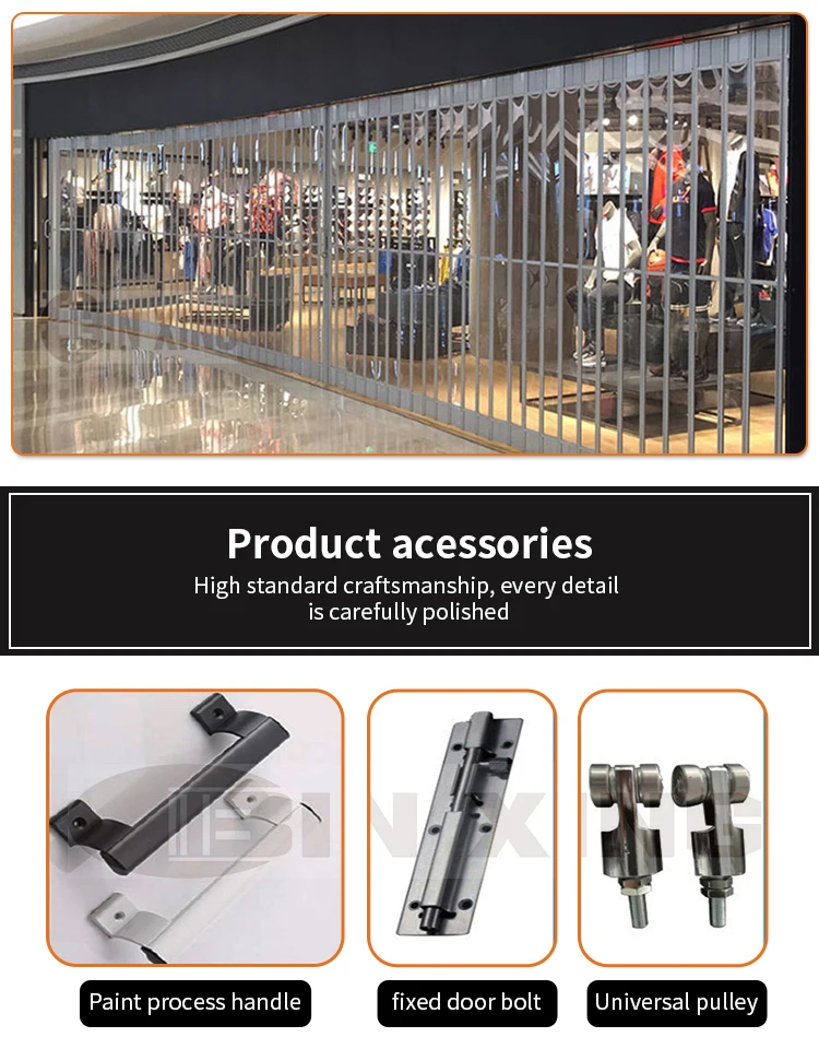 Sliding Polycarbonate Crystal Folding Door/crystal Folding Shutter Door ...