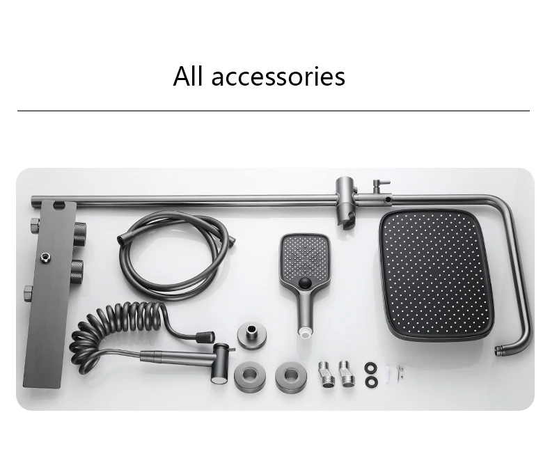 Modern Luxury Brass 4 Function Shower Set With Waterfall Control Knob ...