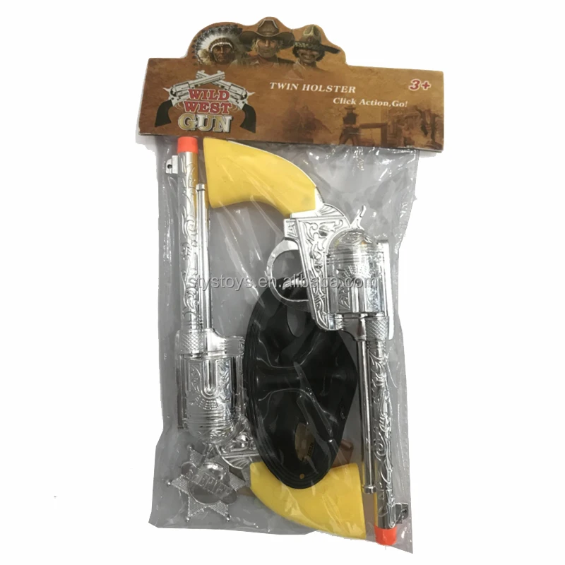 Wild Western Cowboy Toy Gun Play Set Role Play Fighting Twin Pistol ...