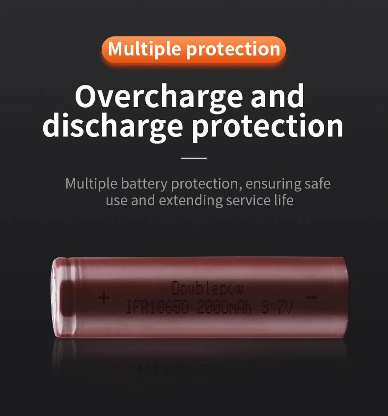 Full Capacity Discharge Protection 1000 Cycles 3.7v 2000mah Li-ion ...