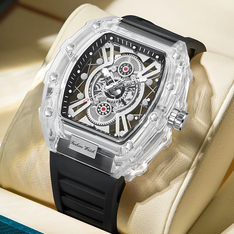 Luxury Transparent Crystal Case Sapphire Glass Watch For Richard 30m ...