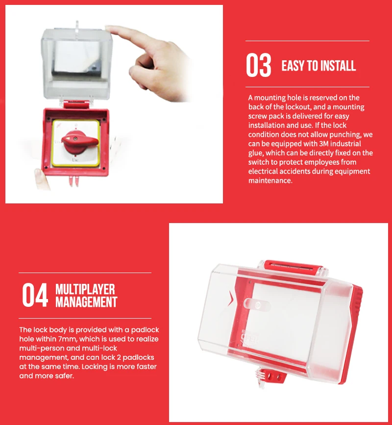 Transparent Plastic E-stop Push Button Lockout or Wall Switch ...