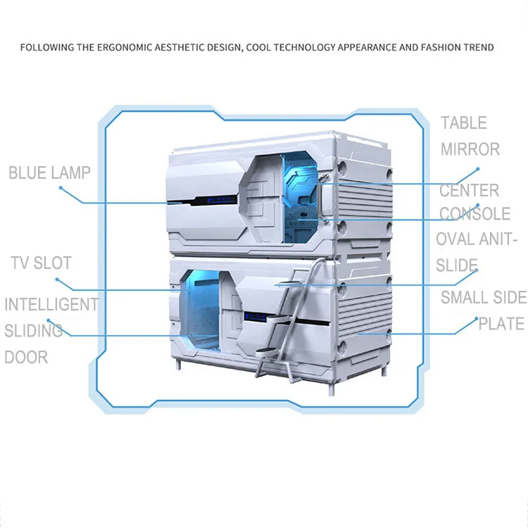 Luxury Electric Capsule Hotel Bed - Customizable Sleep Box