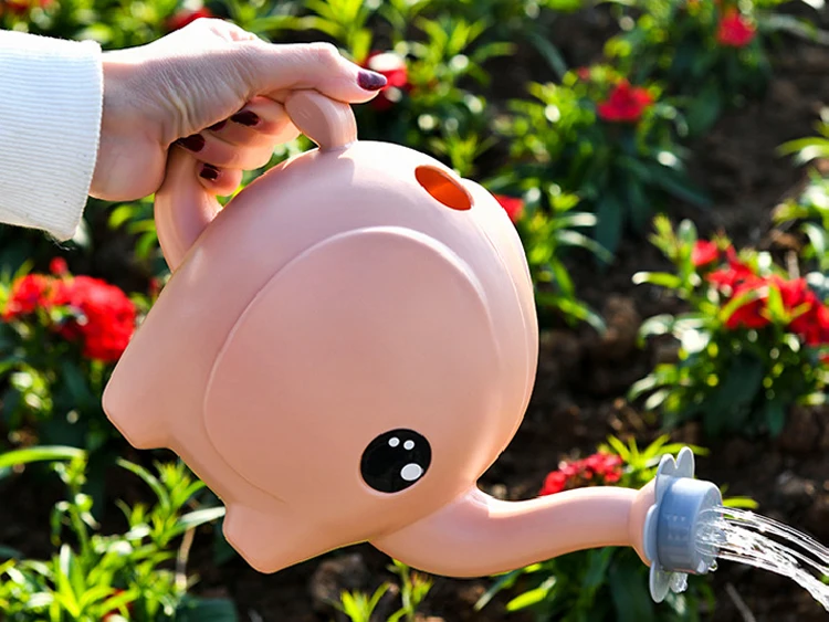 Small Animal Watering Can 2.5l Long Spout Plastic Indoor Elephant Shape ...