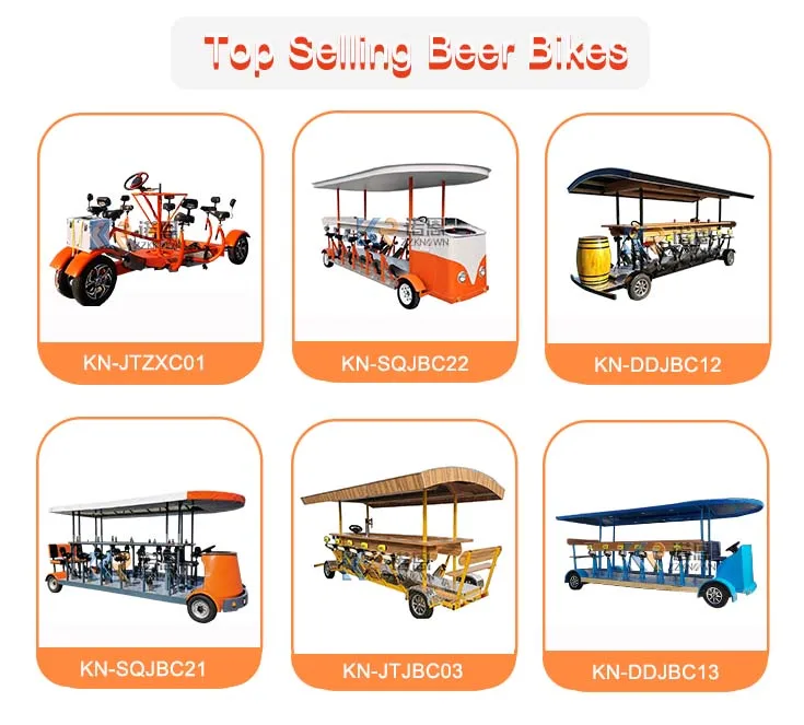 New Design Standard Pedal Pubs-On-Wheels Sightseeing Tram Beer Bike ...