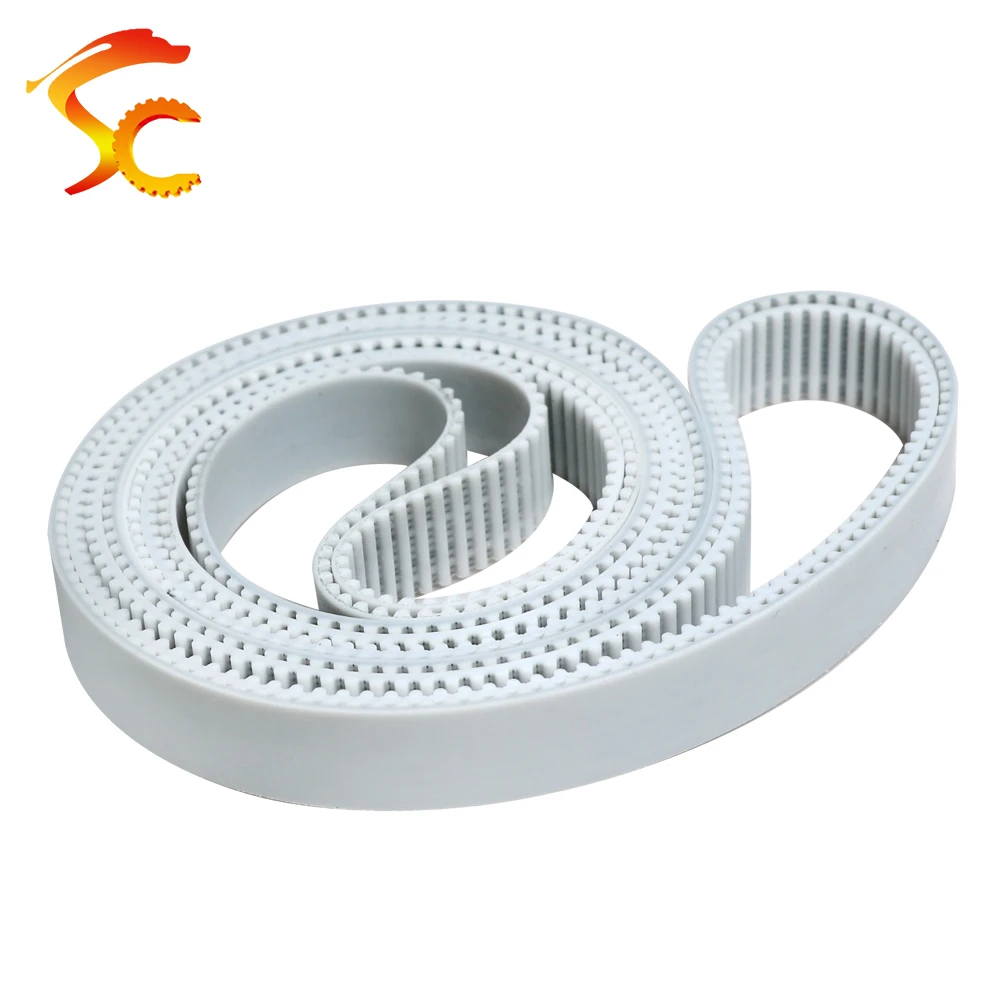 Customized Special Processing Pu Timing Belt Kevlar Core Red Pattern ...