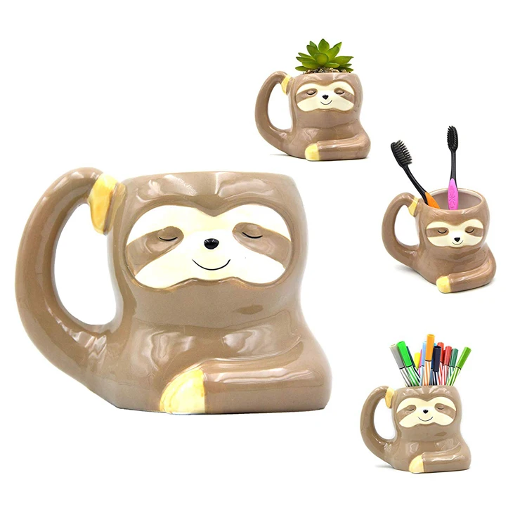 new product ceramic tooth brush holder / sloth shape toothbrush holders ...