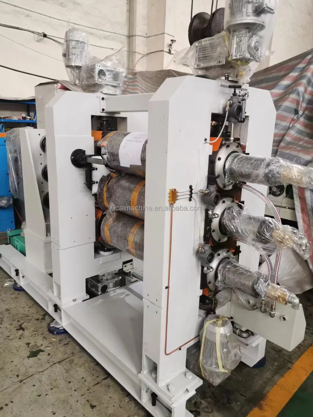 Three Roll /Four Roll Rubber Plastic Soft PVC Sheet Calender Machine ...