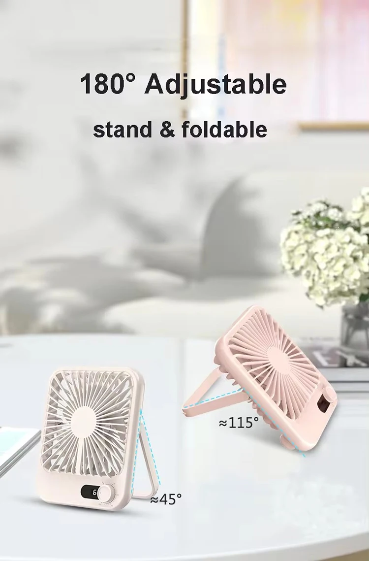 Mini Folding Fans Cooling Portable Rechargeable Handheld With Built-in ...