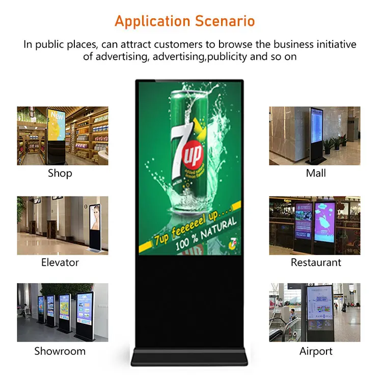 Custom Indoor Floor Stand Interactive Video Digital Display Vertical Tv ...