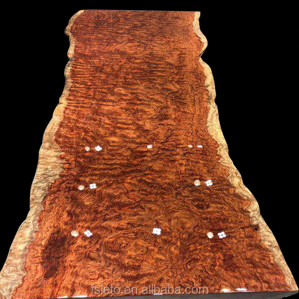 Africa Bubinga Slab Live Edge Table - Precious Wood