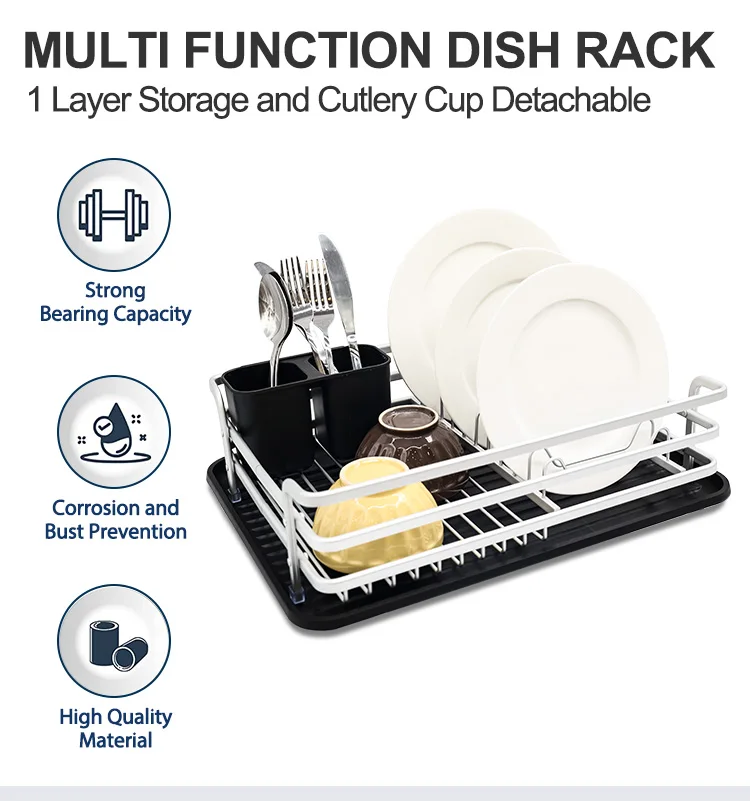 New Type Commercial Simple Dish Rack Tray With Spout Kitchen Dish ...