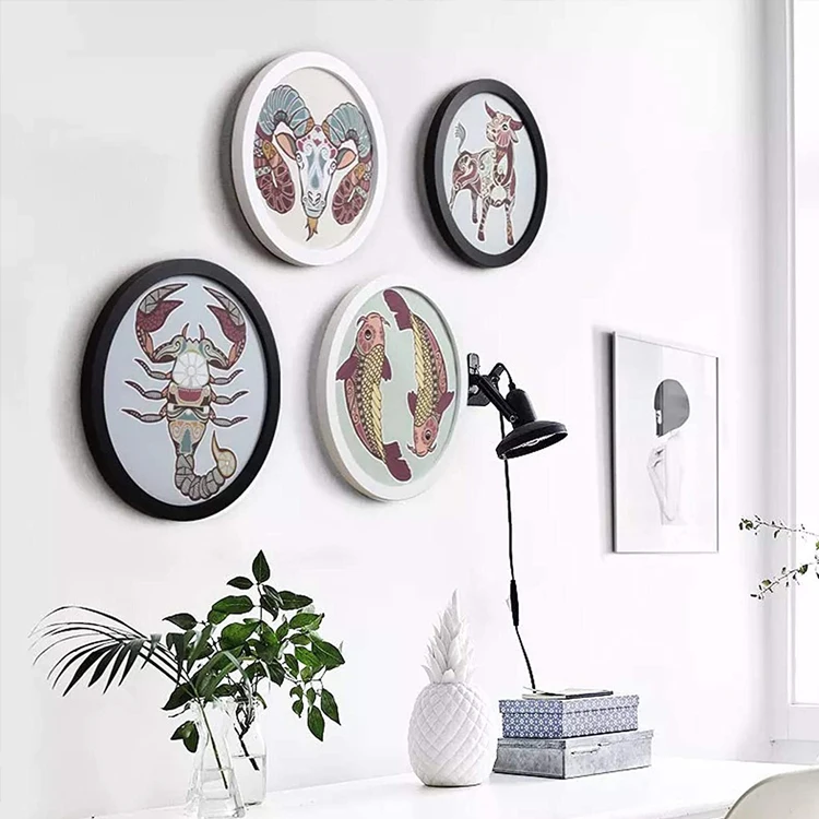Round Photo Frame for Wall - Stylish Wood Picture Frame