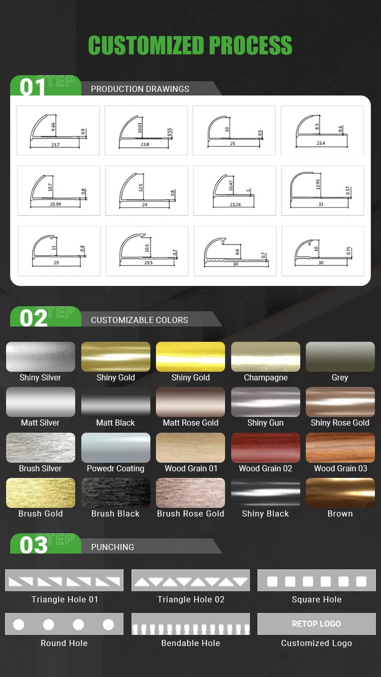 L Shape Profile Floor Ceramic Border Corner Edge Protector