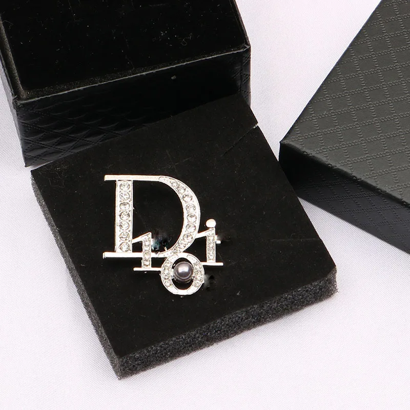 2023 New Brand Designer Brooch Wild Double C Letter Light Luxury Full ...