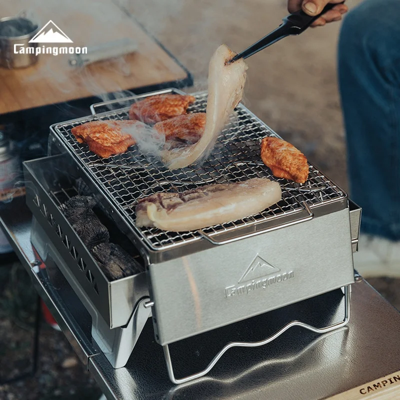 Folding Campfire Grill For Outdoor Stove Picnic 304 Stainless Steel ...