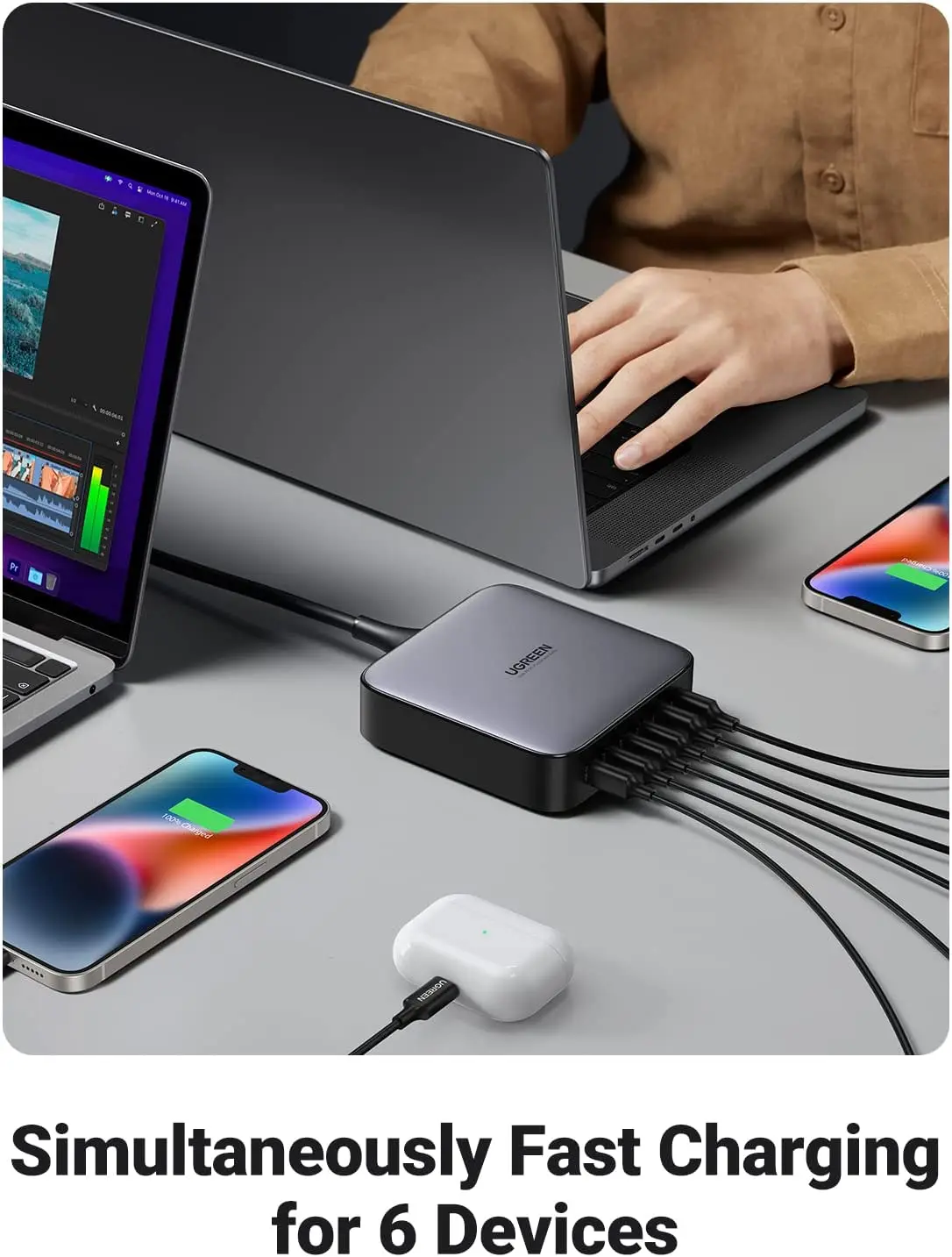 Ugreen Nexode 200W USB C Desktop Charger - Fast & Reliable