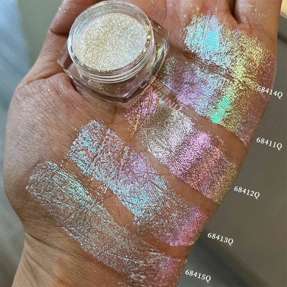 Aurora Rainbow Color Shift Chameleon Pigment Powder Set For Eyeshadow ...