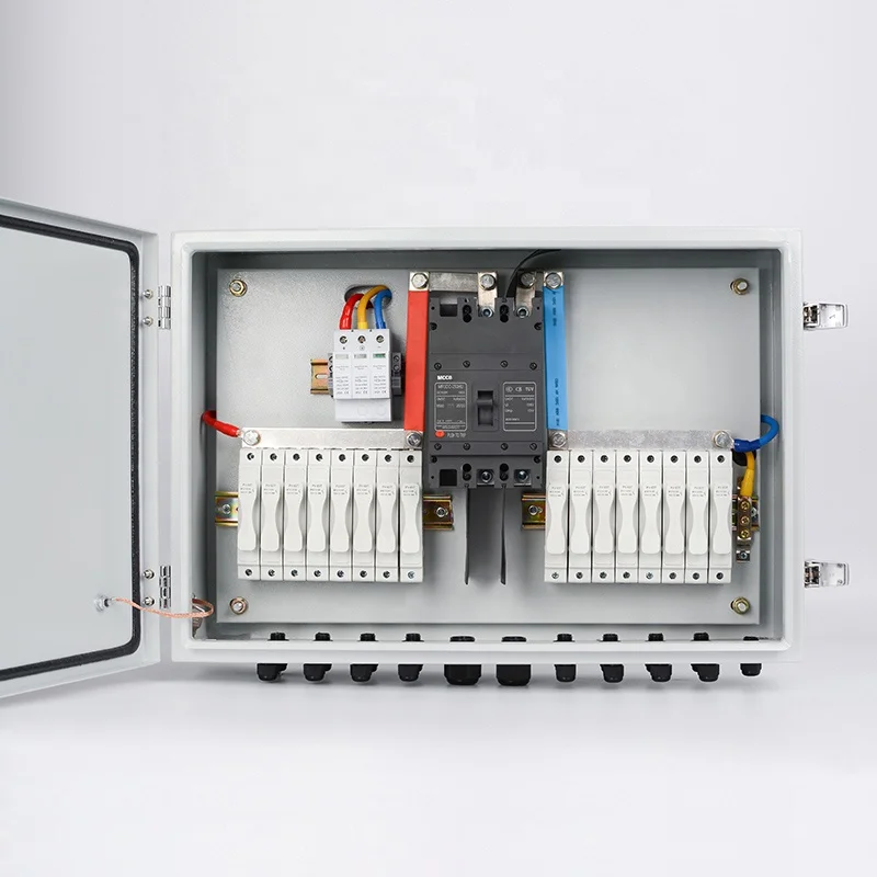 Waterproof Dc1000v Steel Pv Combiner Power Box 8 Input 2 Output Solar ...