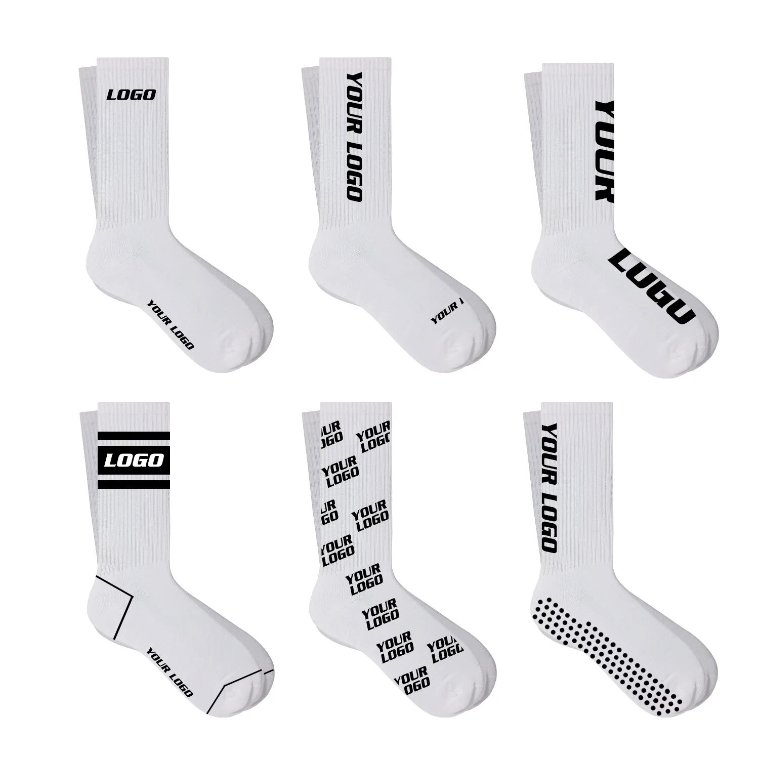 High Quality Custom Sports Logo Crew Socks Summer Dot Pattern Athletic ...